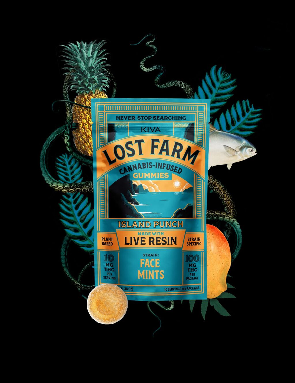 Buy Lost Farm Island Punch - Face Mints 10pk 100mg Gummies online ...