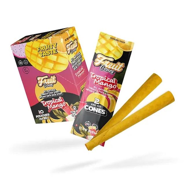 Buy *Fruit Cones King Size - Tropical Mango 2pk online - Be. Oak Forest ...