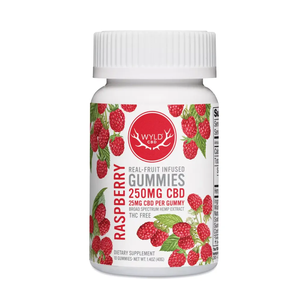 Wyld CBD Raspberry Gummy Candy Edible, 250mg, 10pk in Prescott, AZ
