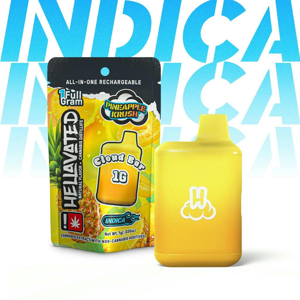Buy Pineapple Krush 1g Cloud Bar Disposable | 1g | Hellavated ...
