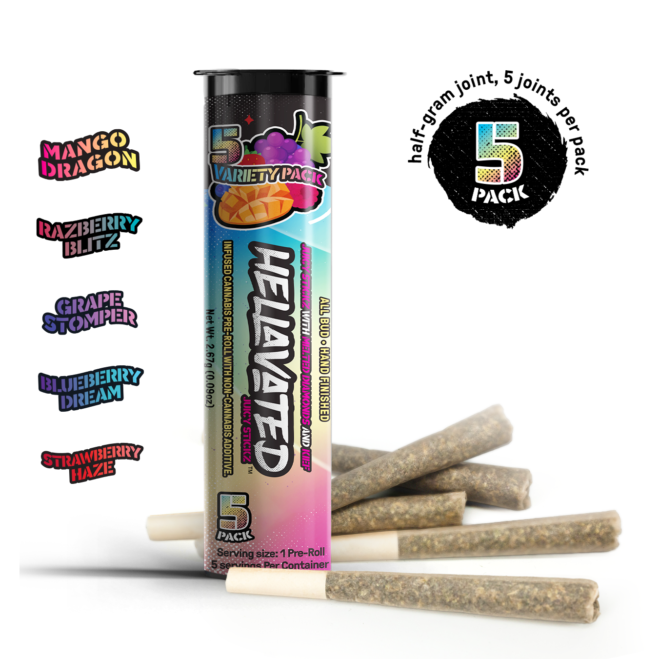 Buy Juicy Stickz Variety 5pk / 2.5g Infused Joints | 5pk / 2.5g ...
