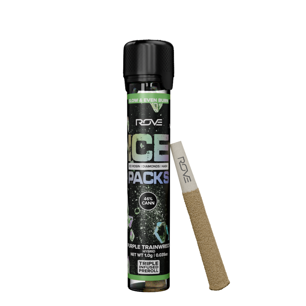 Rove Ice Pack Purple Trainwreck Infused Pre-Roll Single, 1g, 1pk in ...