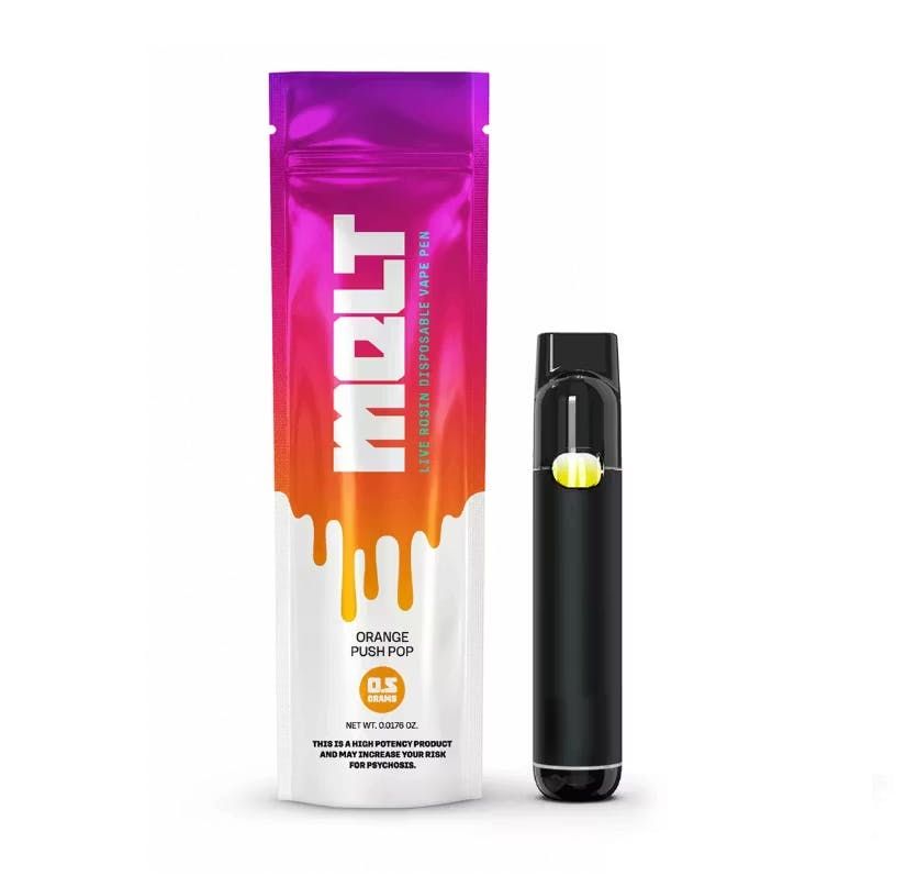 Clade 9 Melt Orange Push Pop Live Rosin All-In-One Vape, 0.5g in ...